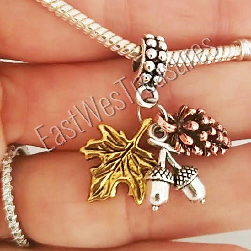 Leaf Charm Bracelet - Etsy