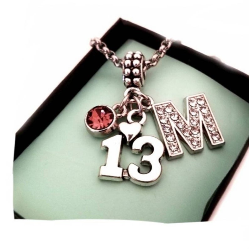 Gift for 13 Year Old Girl Jewelry Gift, 13th Birthday Anniversary Charm ...