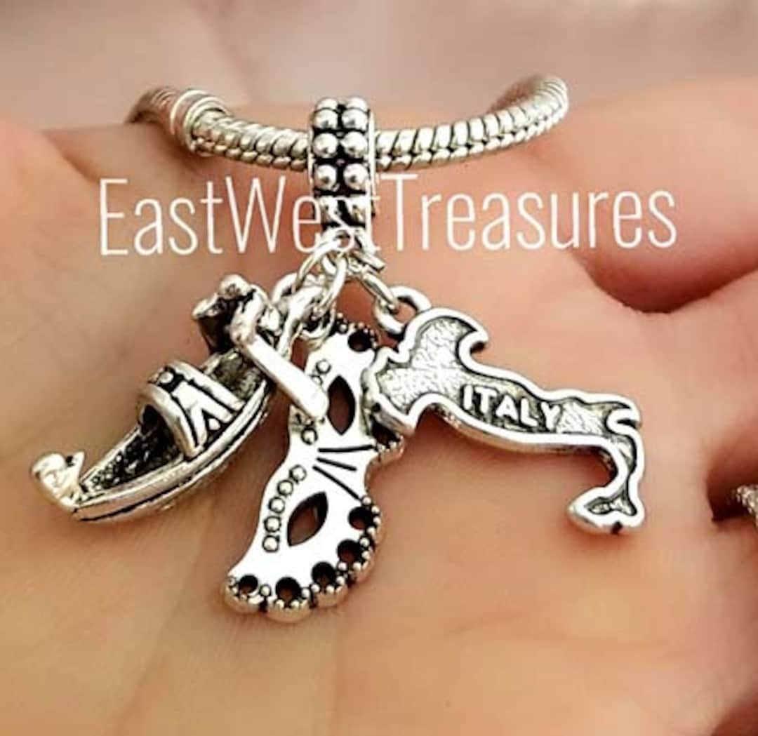 Venice Silver Boot of Italy Charm Bracelet Necklace Keychain Venetian ...