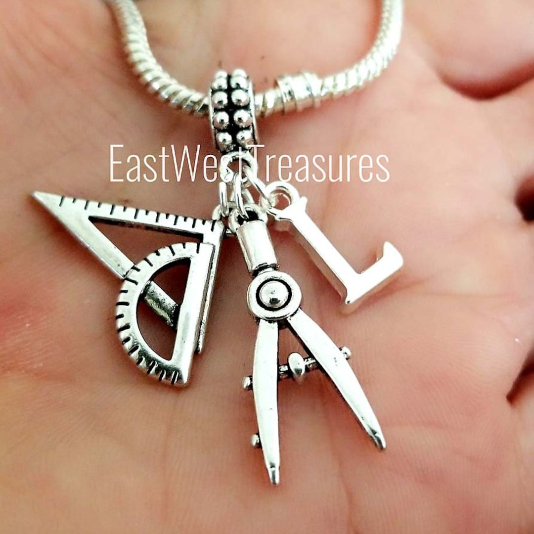 Architecture Math Gift, Architect Charm Bracelet Necklace Keychain ...