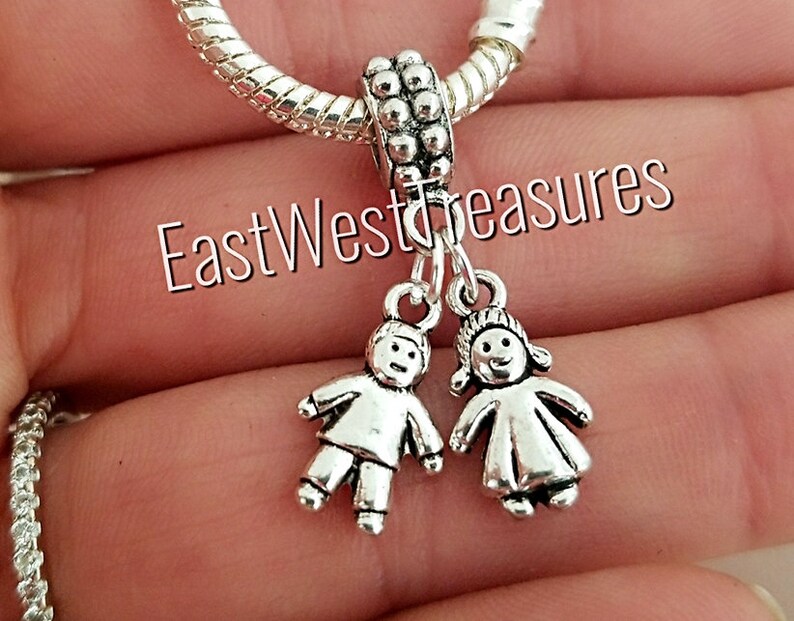 Little Boy and Girl Children Grandchildren Grandkids Charm | Etsy