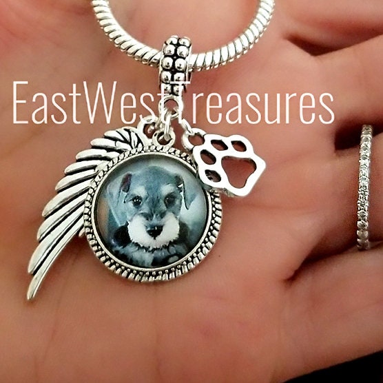 Dog Face Photo Jewelry Charm Bracelet Necklace With Custom | Etsy