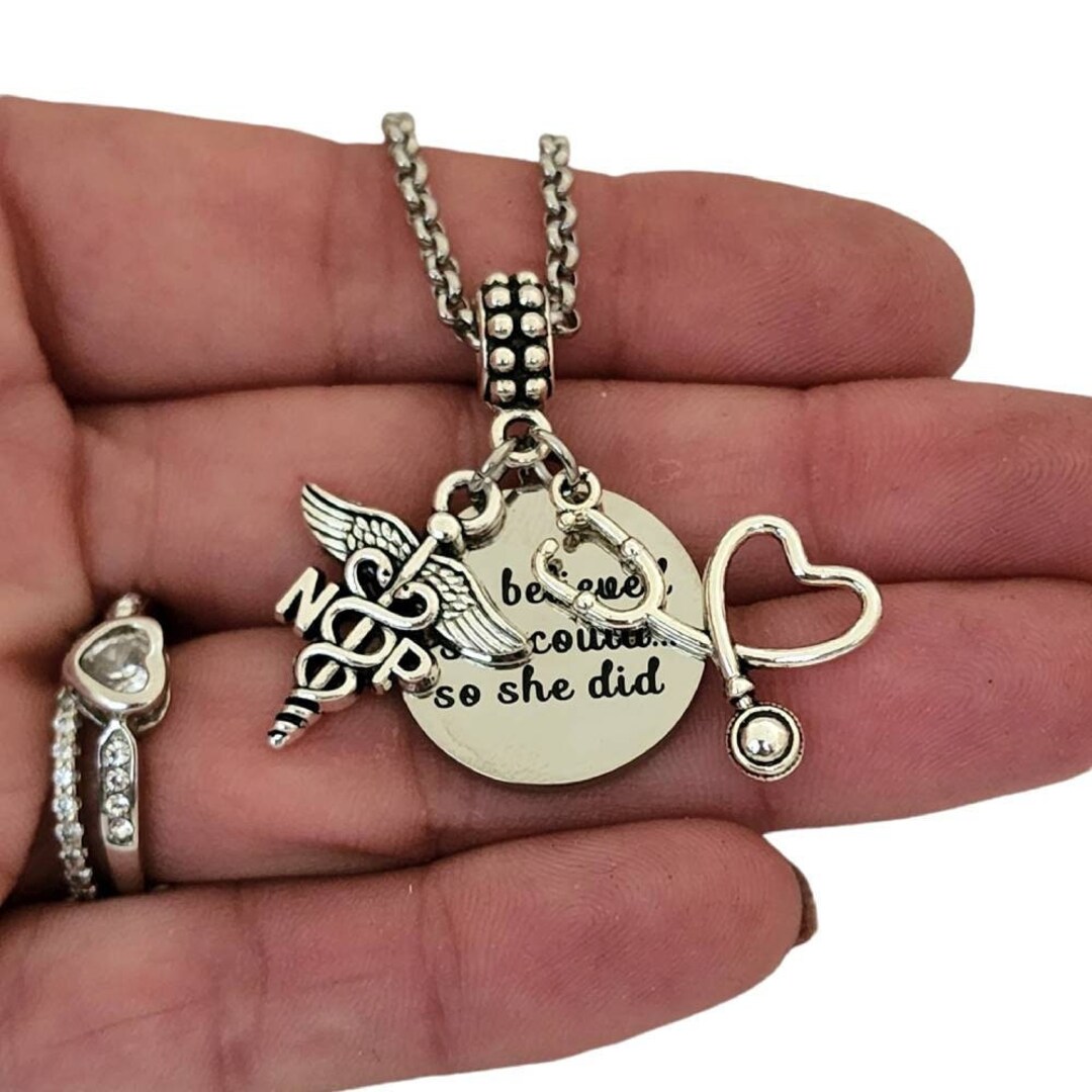 Nurse Practitioner NP Charm Bracelet Necklace Jewelry Gift for NP Nurse ...