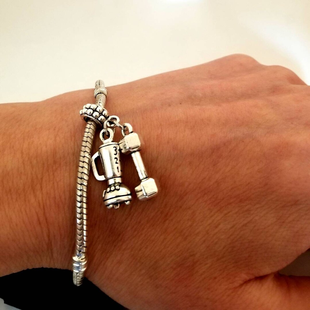 Dumbbell Barbell Weight Jewelry for Personal Fitness Trainer, Charm ...