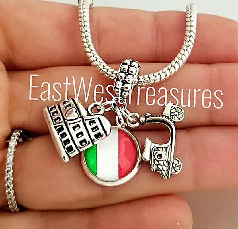 Italy charms-Rome Italy Italian Flag Travel Landmarks Roman | Etsy