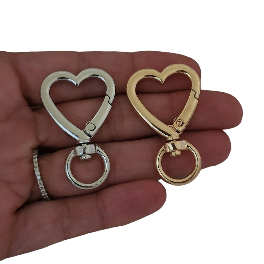 Large Heart Swivel Clasp Claw for Charms Pendants for Chunky - Etsy