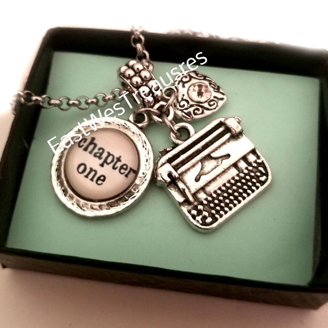Women Writer Typewriter Charm Bracelet Necklace for Female - Etsy