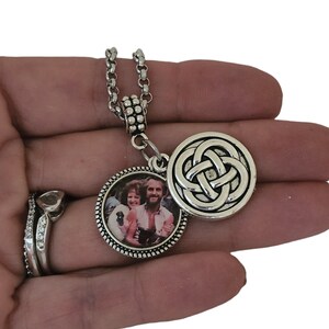 Silver Men's Dara Knot Celtic Irish Cross Medallion Pendant Necklace ...