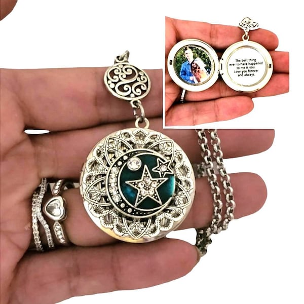 Moon Locket - Etsy