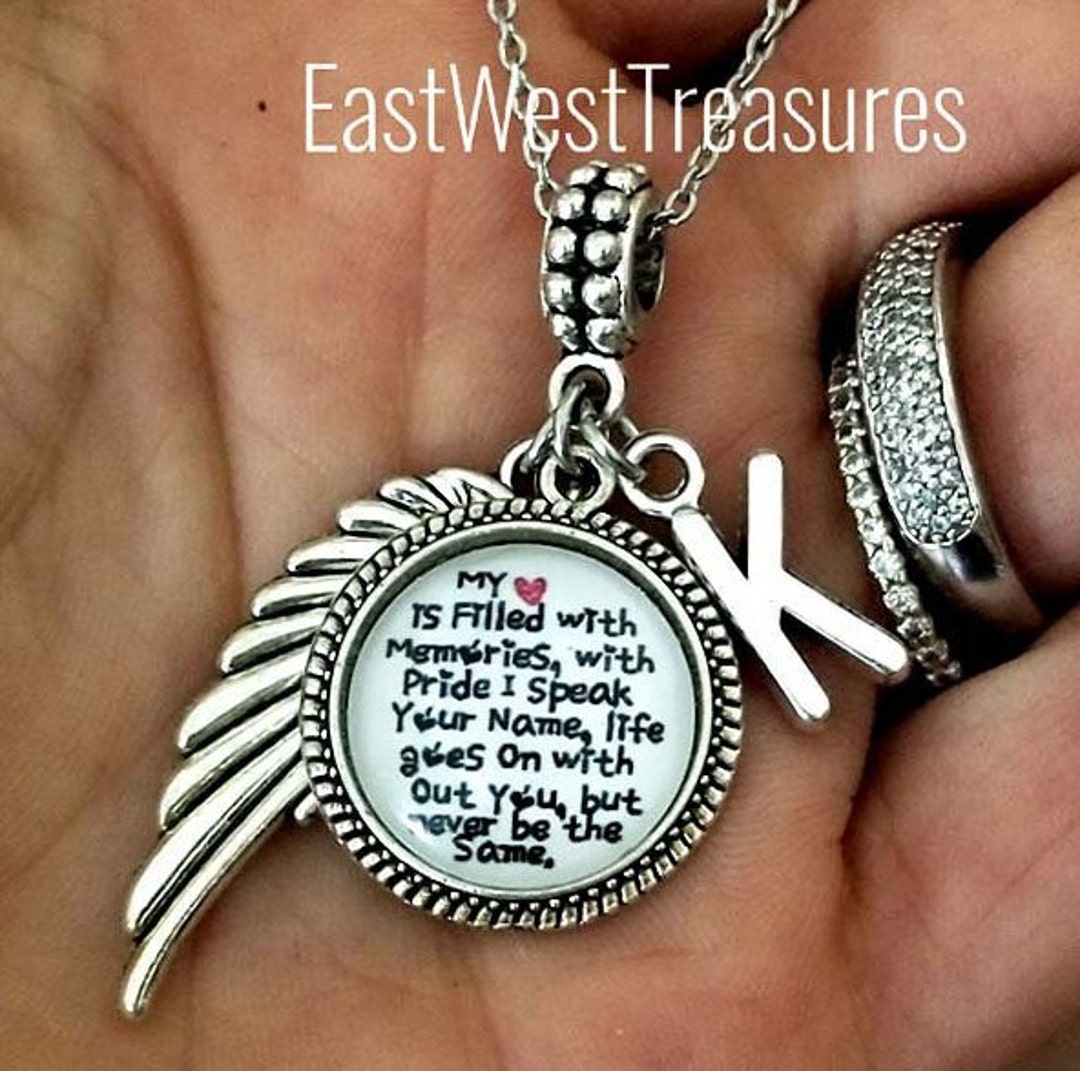 Sympathy Angel Wing Memorial Bereavement Grief Jewelry Gift Charm ...