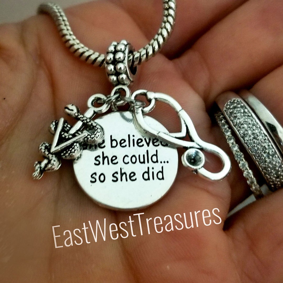 Veterinarian Veterinary Vet Tech Charm Bracelet Necklace Keychain for ...