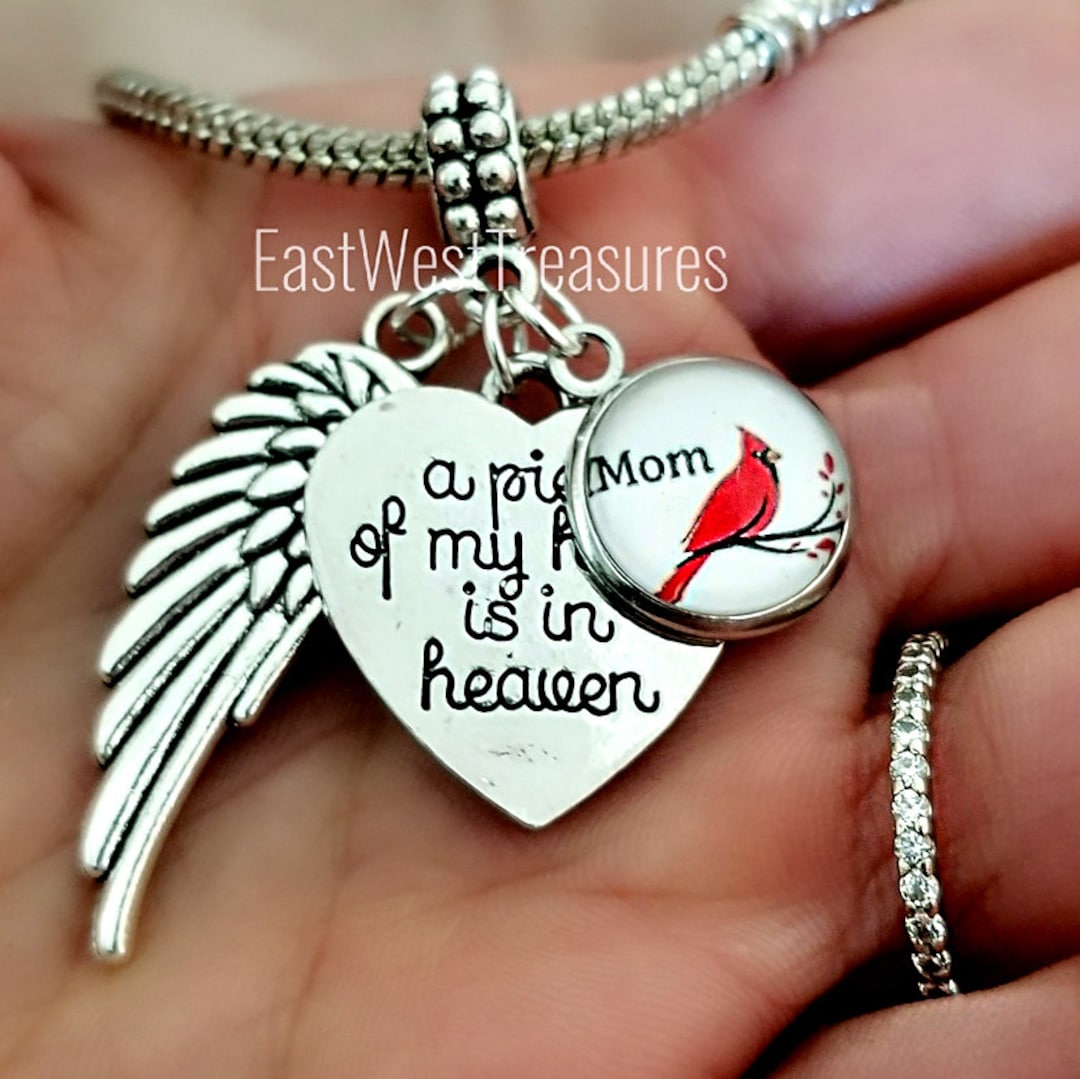 Mother Passing in Memory of Mom Cardinal Sympathy Remembrance Charm ...