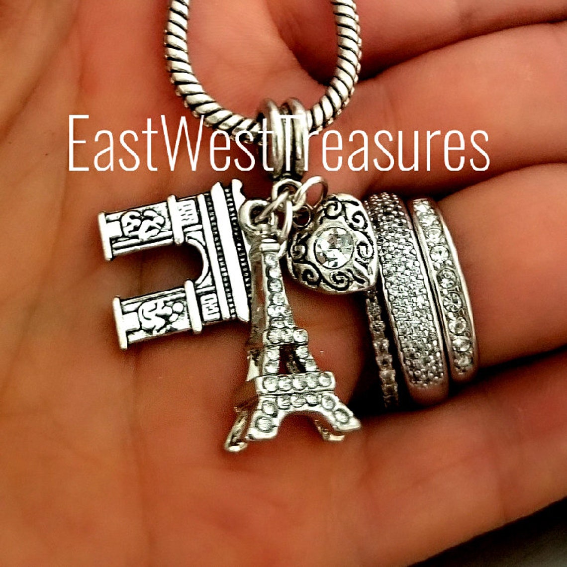 Paris With Love Travel France Landmark Eiffel Tower Charm - Etsy
