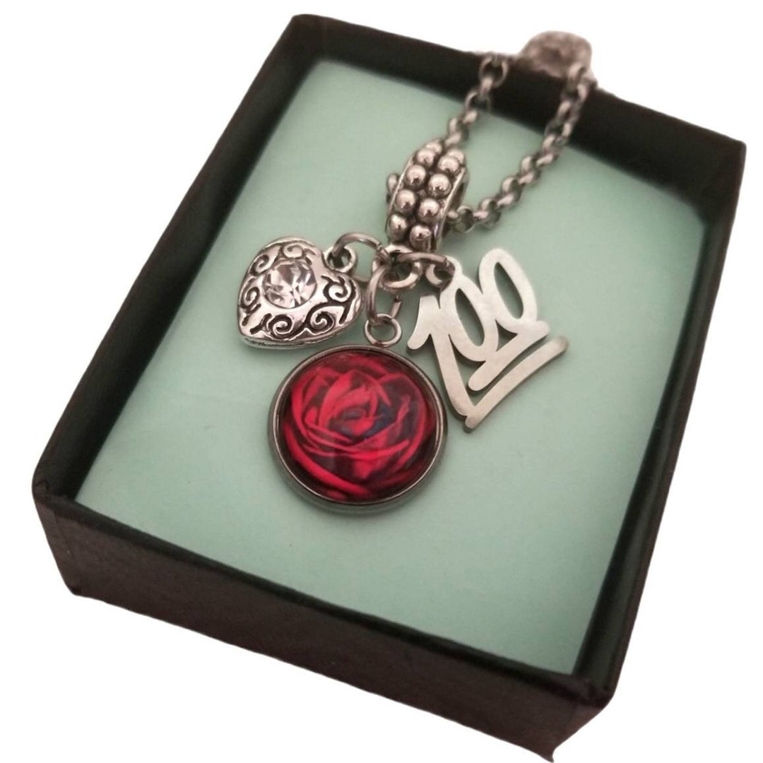 Birthday Gift for Women Turning 100 100 Years of Love Charm - Etsy