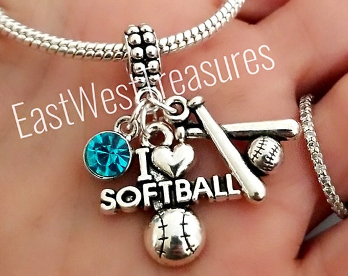 Baseball and Bat Charm Silver Plated Baseball Softball Charm - Etsy