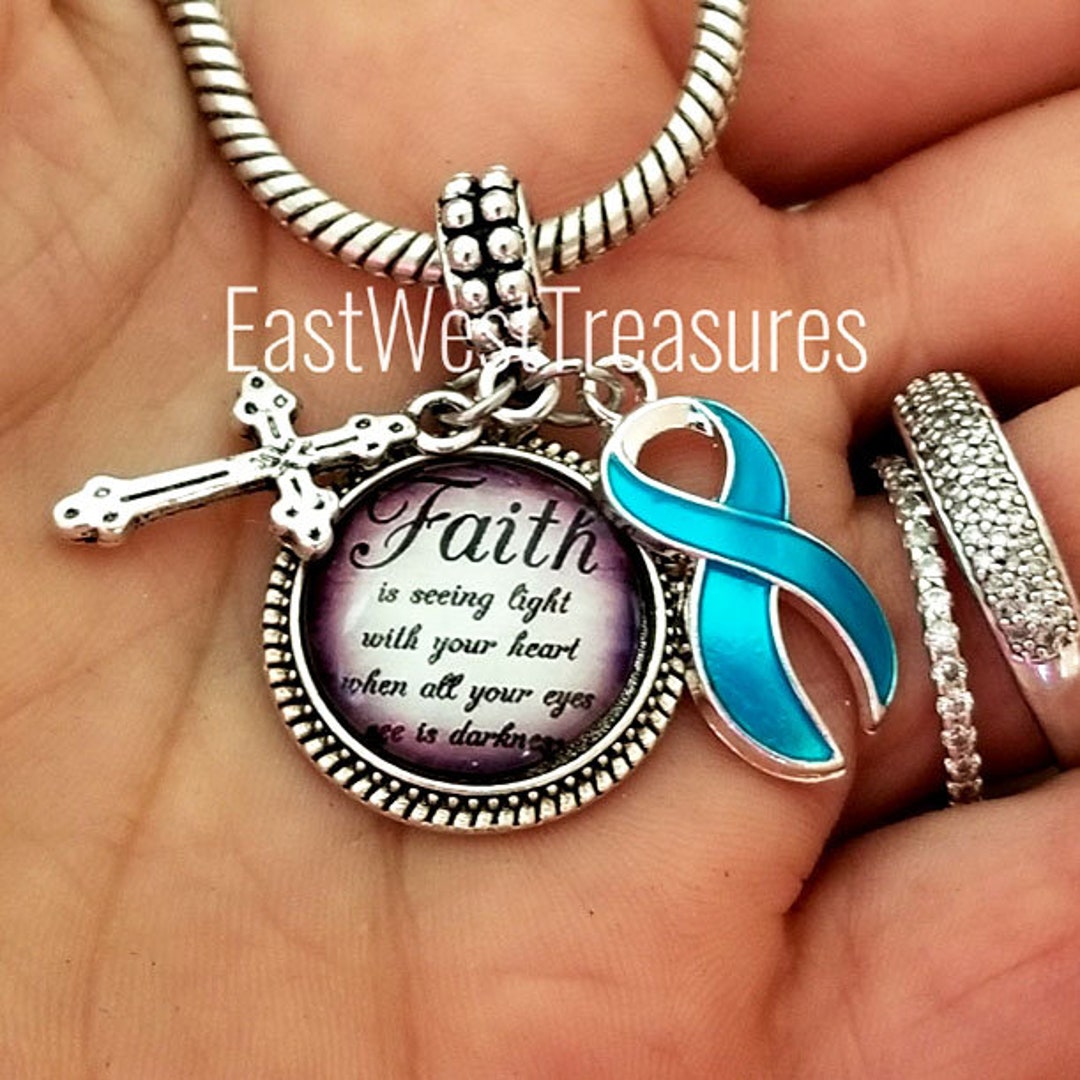 Colon Postate Cancer Survivor Recovery Memory Gift, Blue Ribbon ...