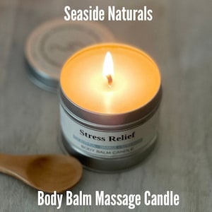 Organic Body Balm Candle With Shea or Cocoa Butter, Kissable Vegan ...