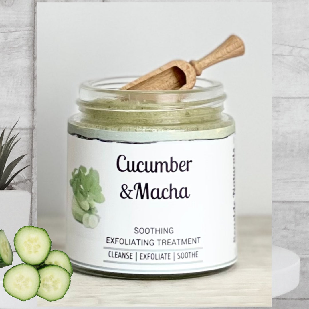 Cucumber Face Polishing Mask Infused With Organic Macha and Seaweed ...