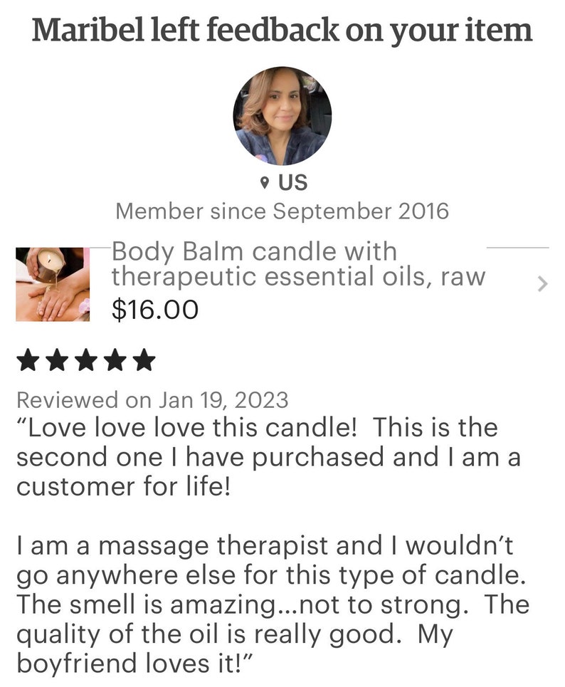 Organic Body Balm Candle With Shea or Cocoa Butter, Kissable Vegan ...