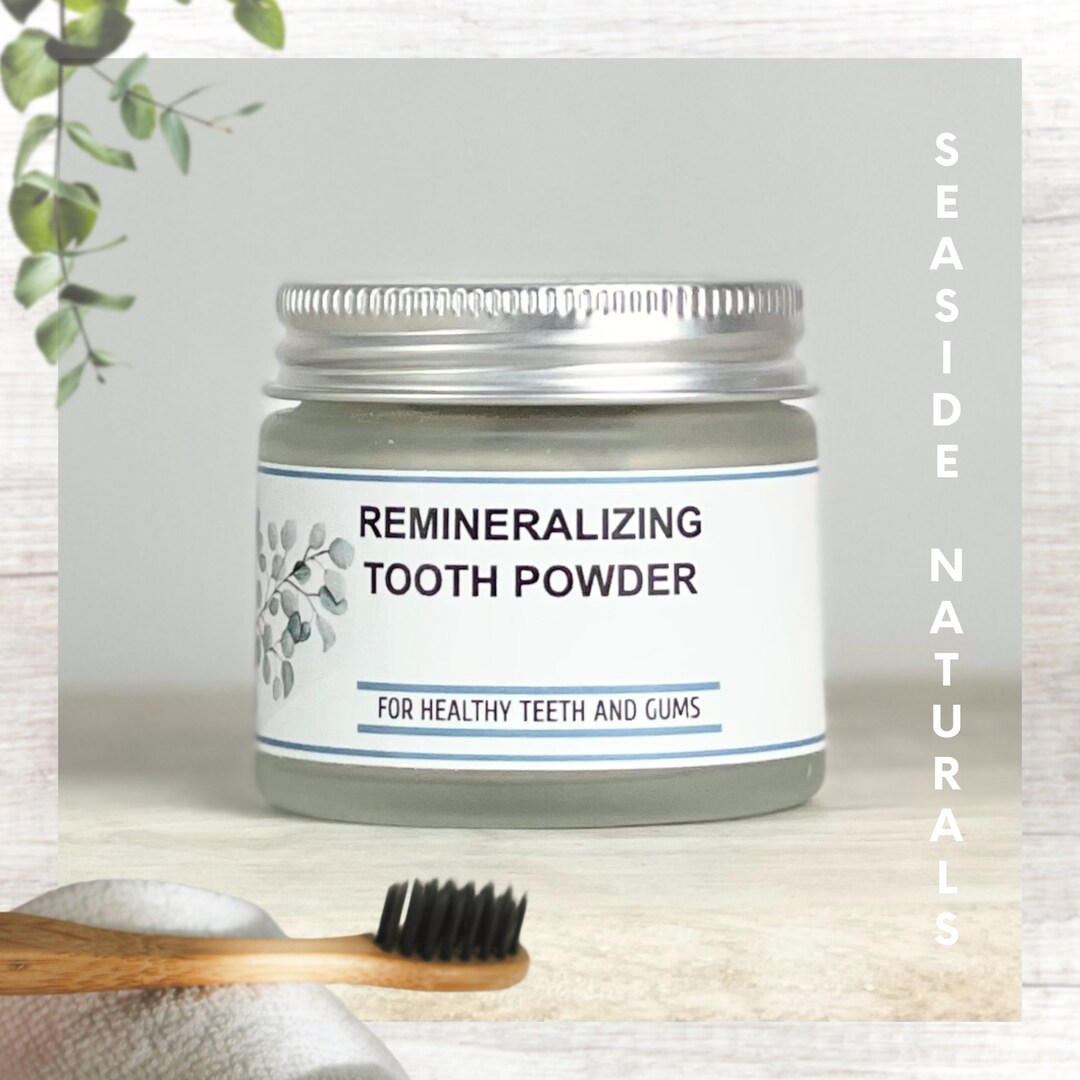Remineralizing Tooth Powder in Glass Jar, Vegan Natural Toothpaste - Etsy