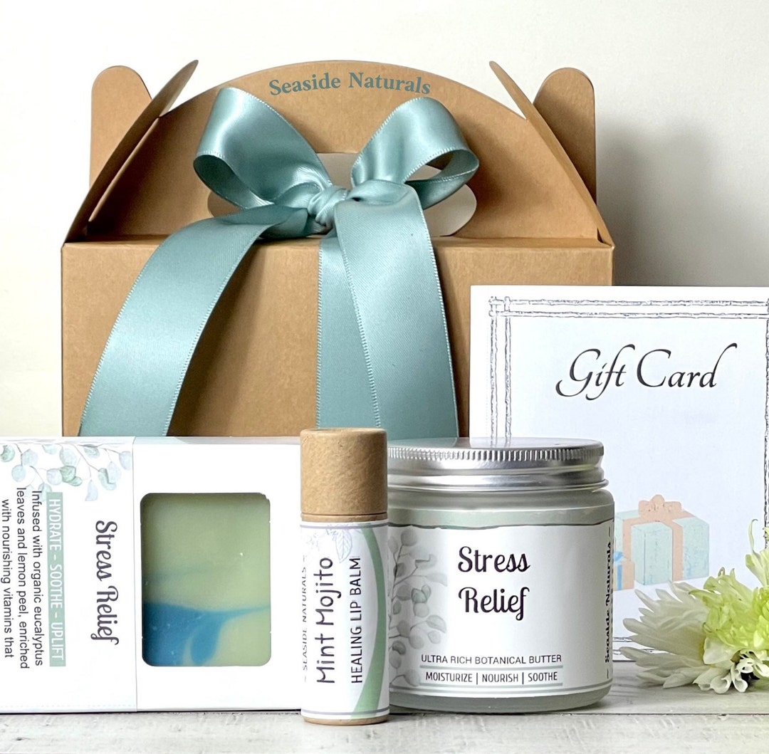 Personalized Spa Gift Box With Natural Body Butter, Bar Soap, and Lip ...