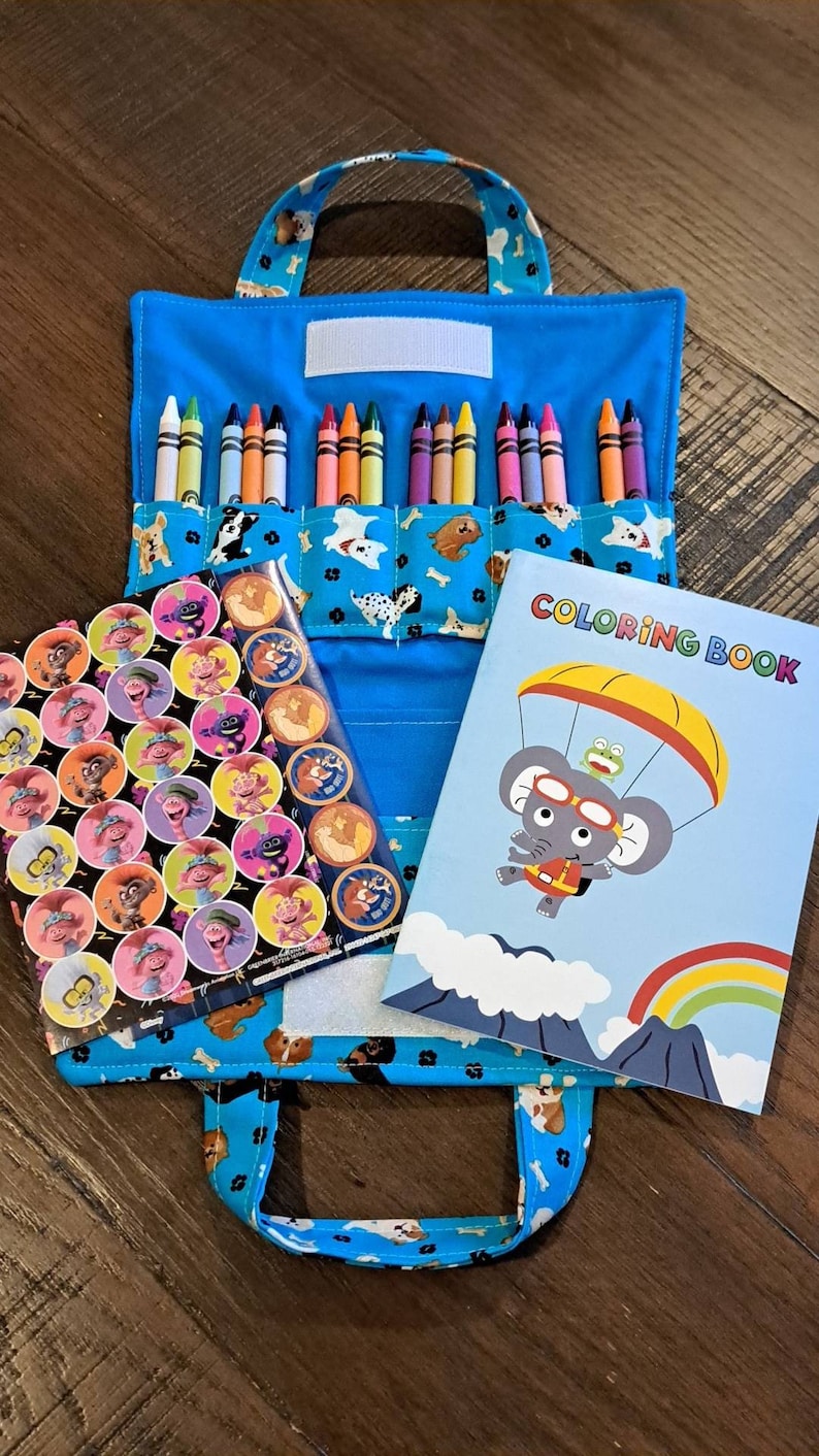 Cute Dogs Portfolio, Coloring Kit, Crayon Caddy, Coloring Case ...