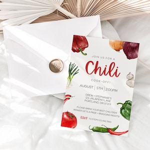 Chili Cook off Party Invitation, Annual Chili Cook off Invite, Food ...