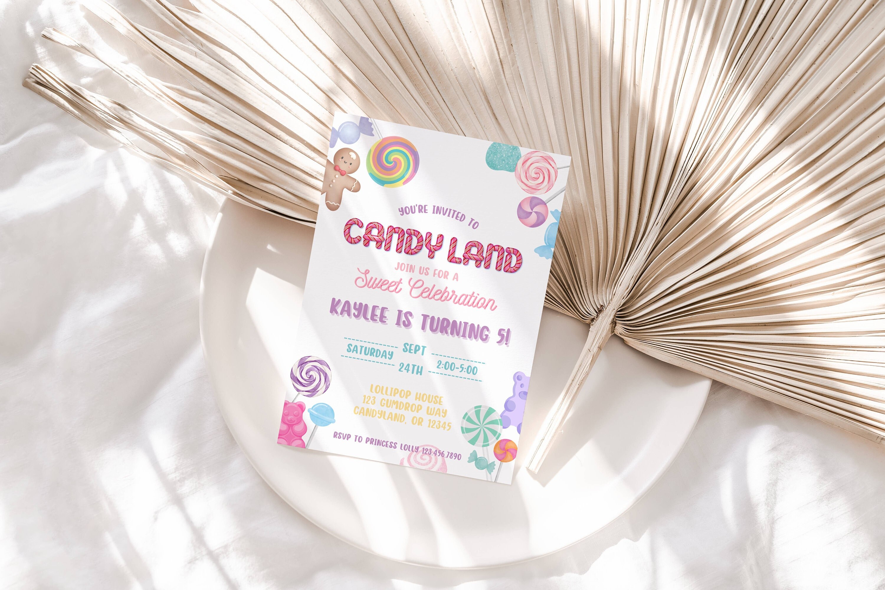 Candyland Birthday Invitation Digital Candyland Invite Sweet - Etsy Canada