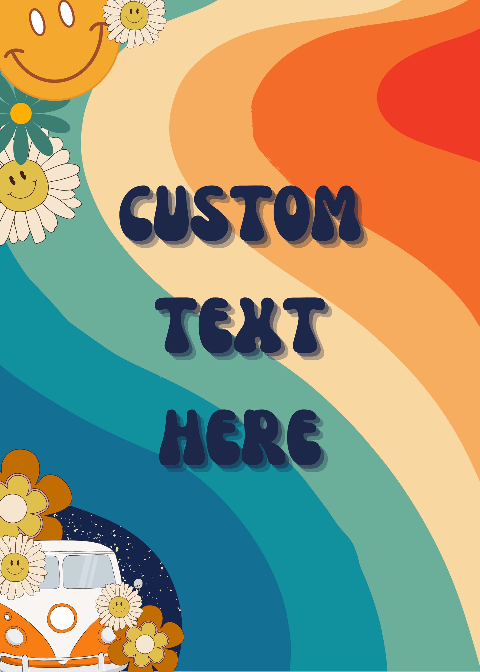 Editable Groovy Party Signs: Retro Hippie Decor (digital Download) - Etsy