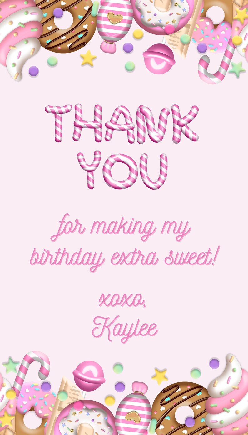 Candyland Party Favor Tags Candyland Thank You Tags Sweet - Etsy