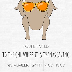 Funny Friends Thanksgiving Invitation: Meat Sweats Dinner Invite ...