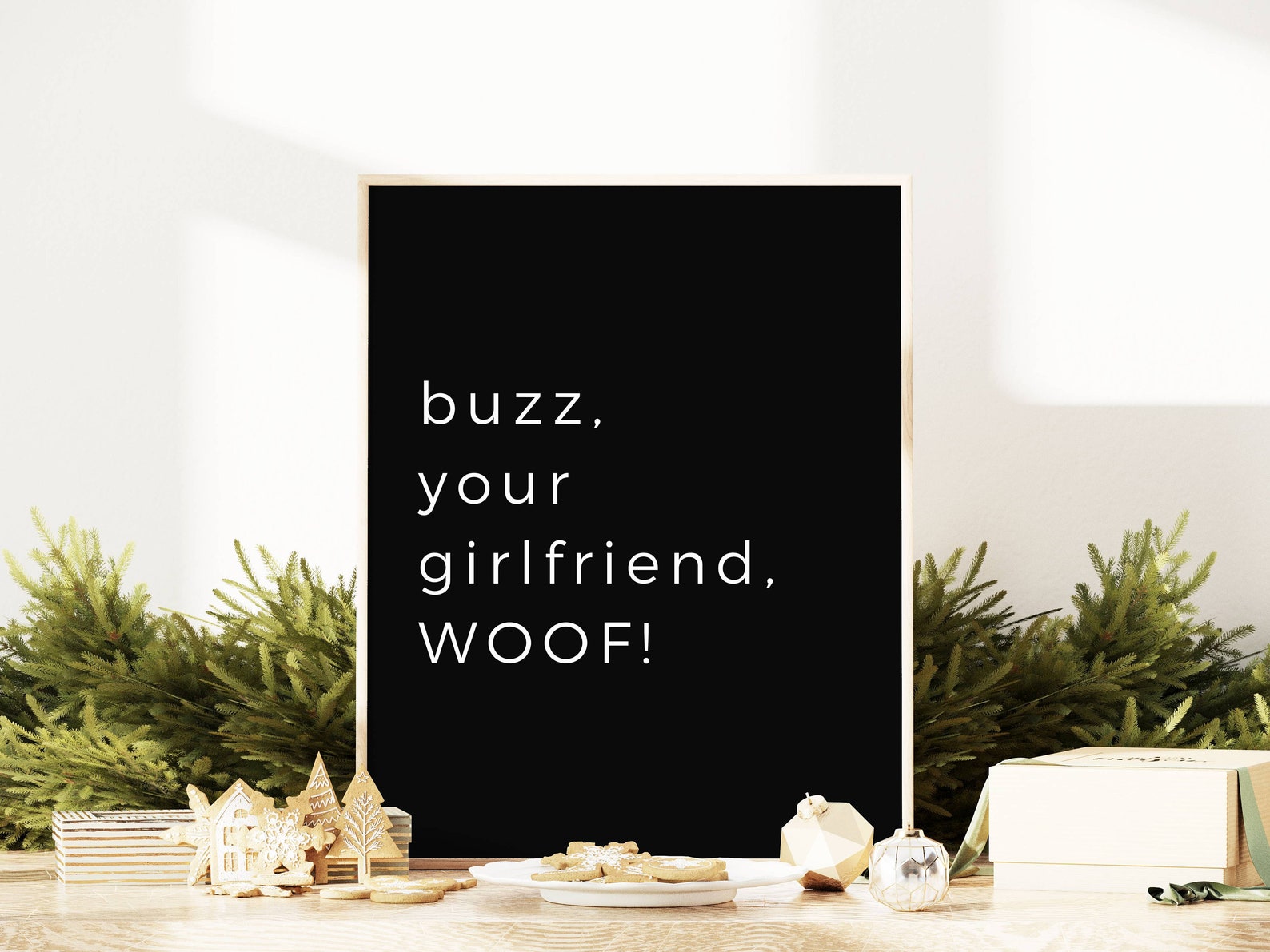 Buzz Your Girlfriend Woof Printable Home Alone Christmas Movie - Etsy