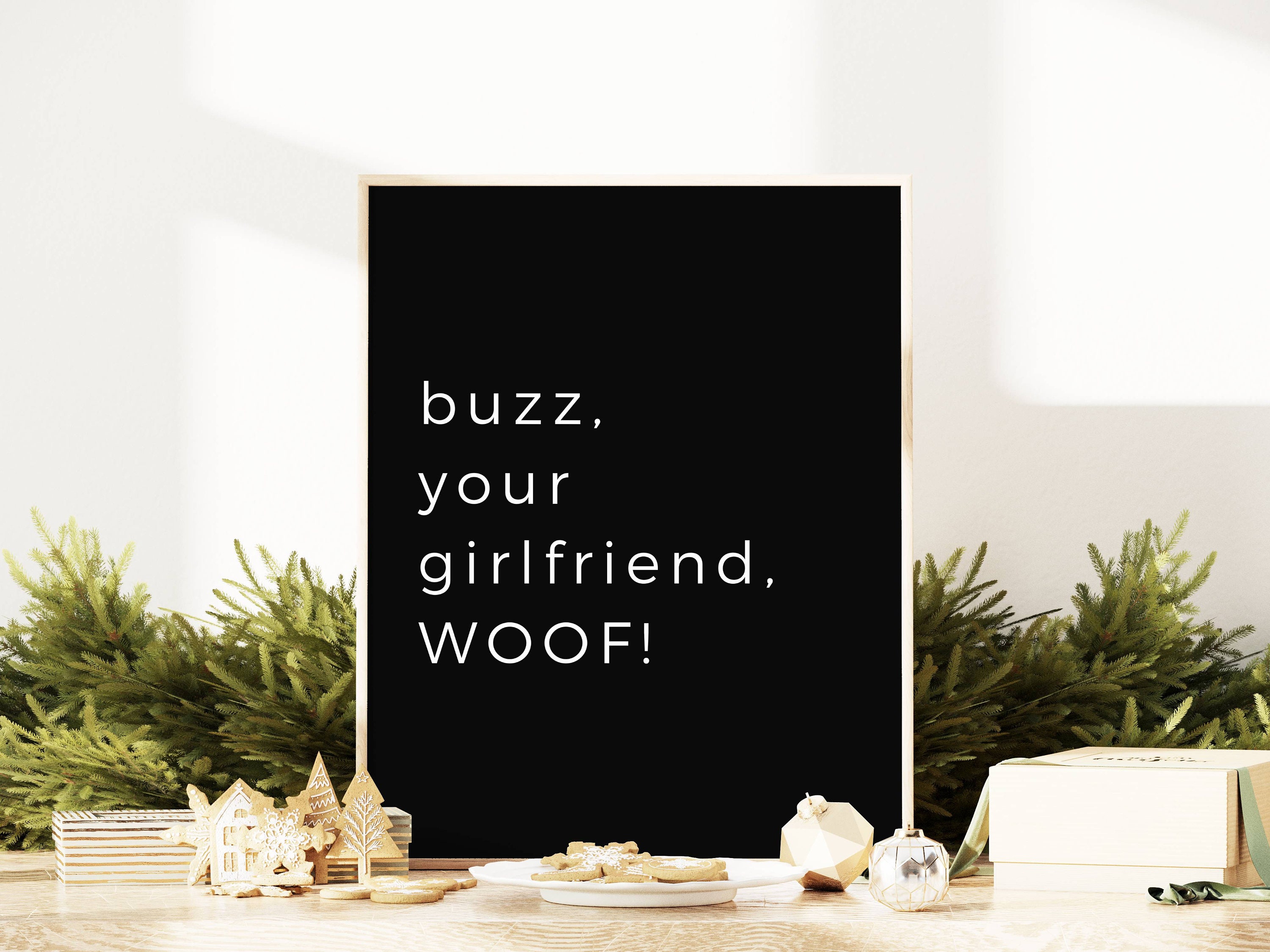 Buzz Your Girlfriend Woof Printable Home Alone Christmas Movie - Etsy
