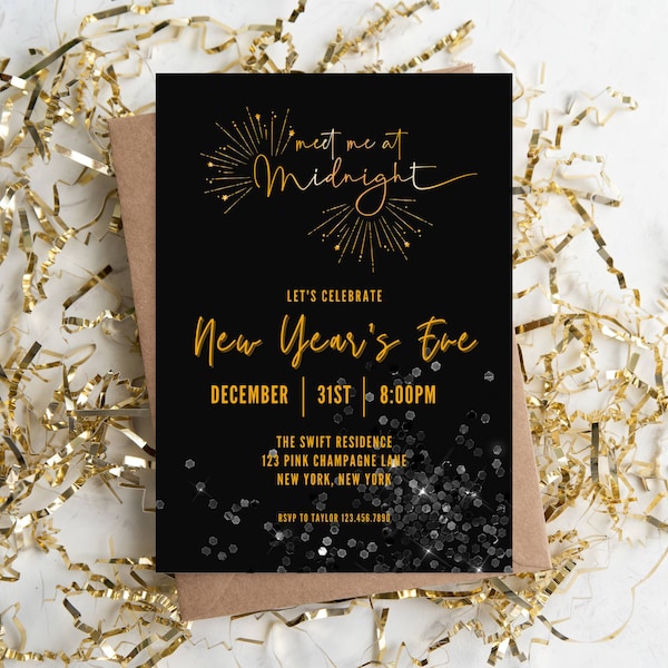 Meet Me at Midnight Invitation - Etsy