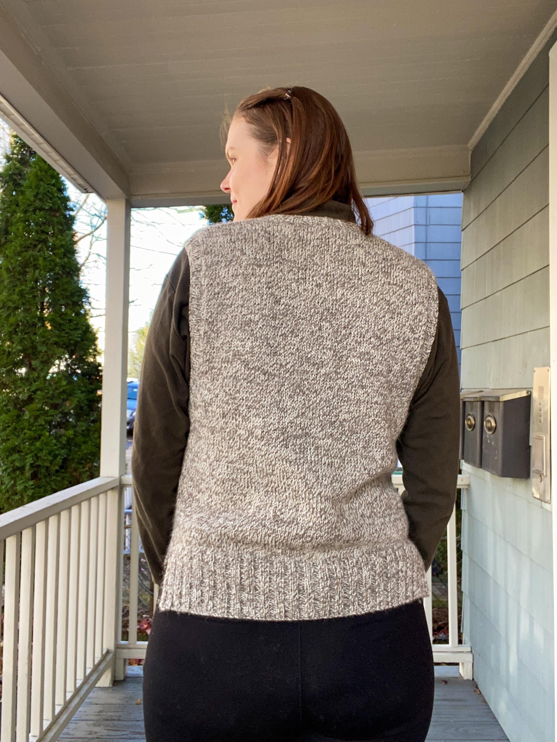 V-neck Vest Knitting Pattern: Sleeveless Knit Pullover (PDF Pattern) - Etsy