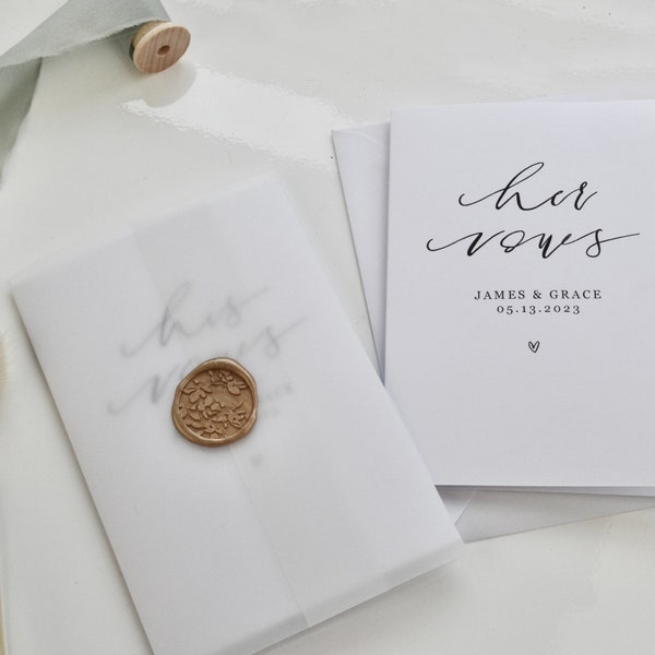 Wedding Vows Card - Etsy