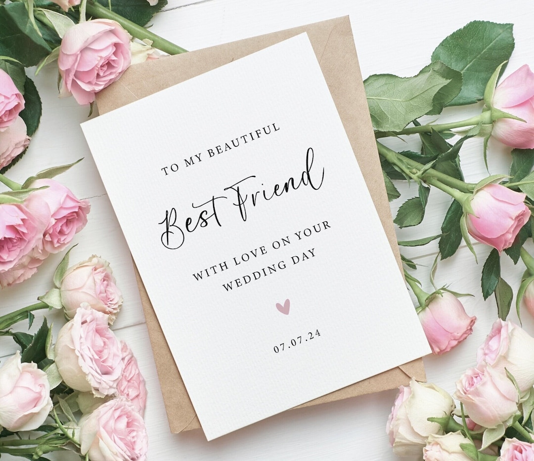 Personalised to My Best Friend Card Personalised Wedding Card Handmade ...