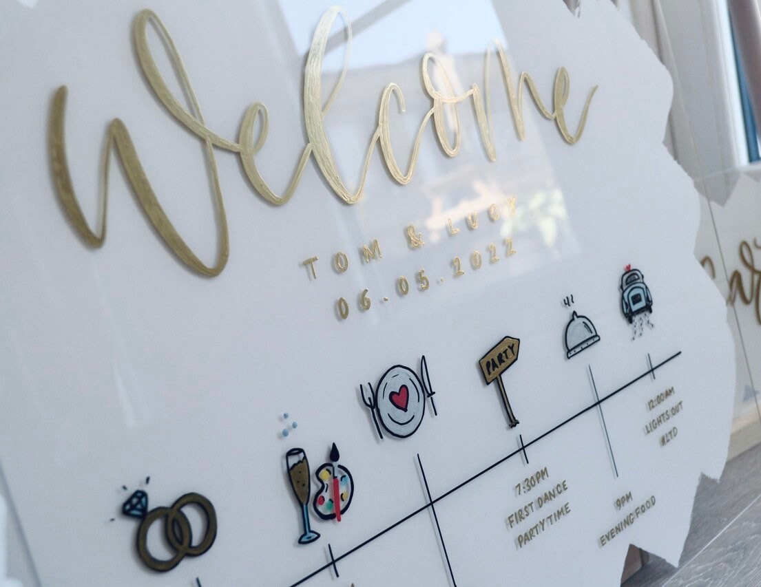 Order of the Day Sign Acrylic Timeline Sign Hand Painted - Etsy