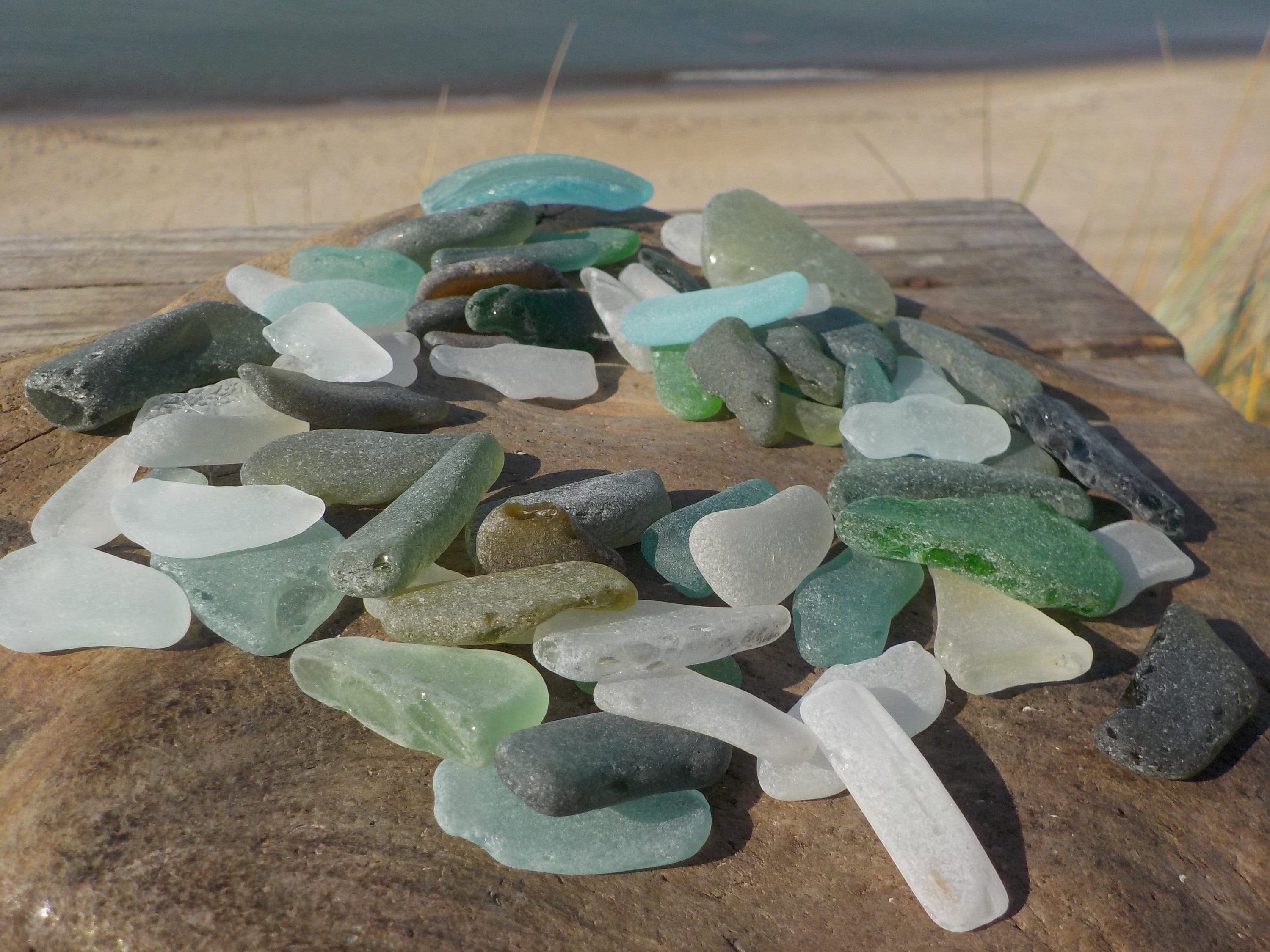 Set of 25 Pcs Genuine Sea Glass Shards-size - Etsy