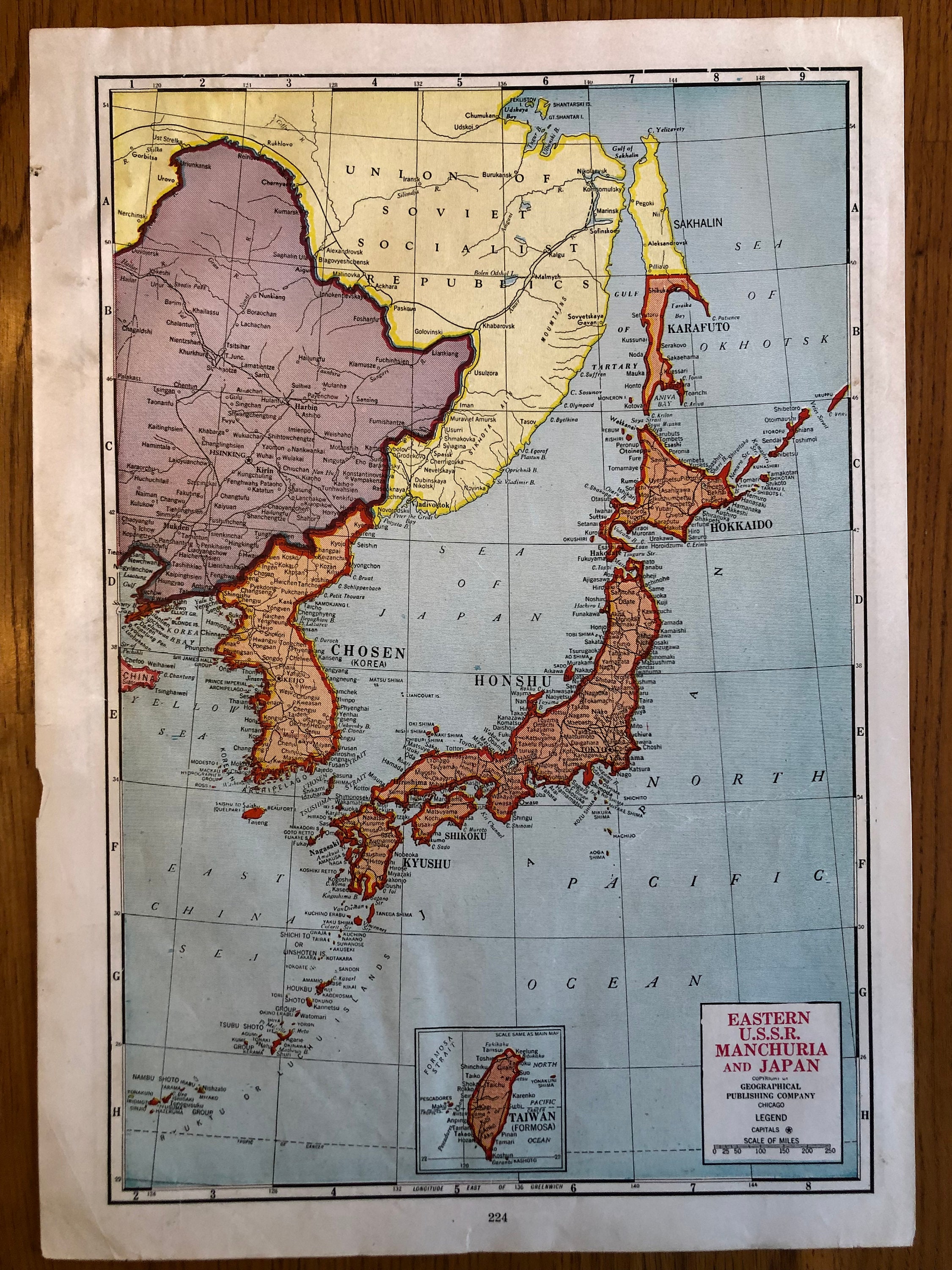 Manchuria Map 1945