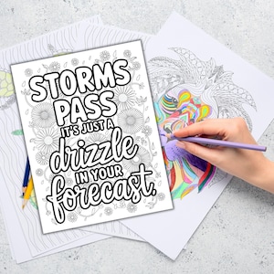 Mental Health Coloring Pages Printable, Motivational Quotes Adult ...