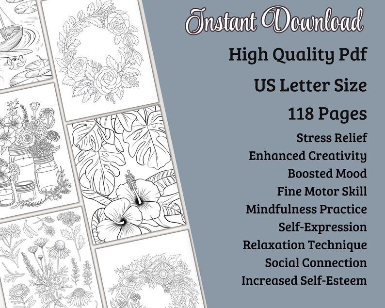 Bloom & Botanicals Coloring Pages, Botanical Bliss Coloring Pages ...