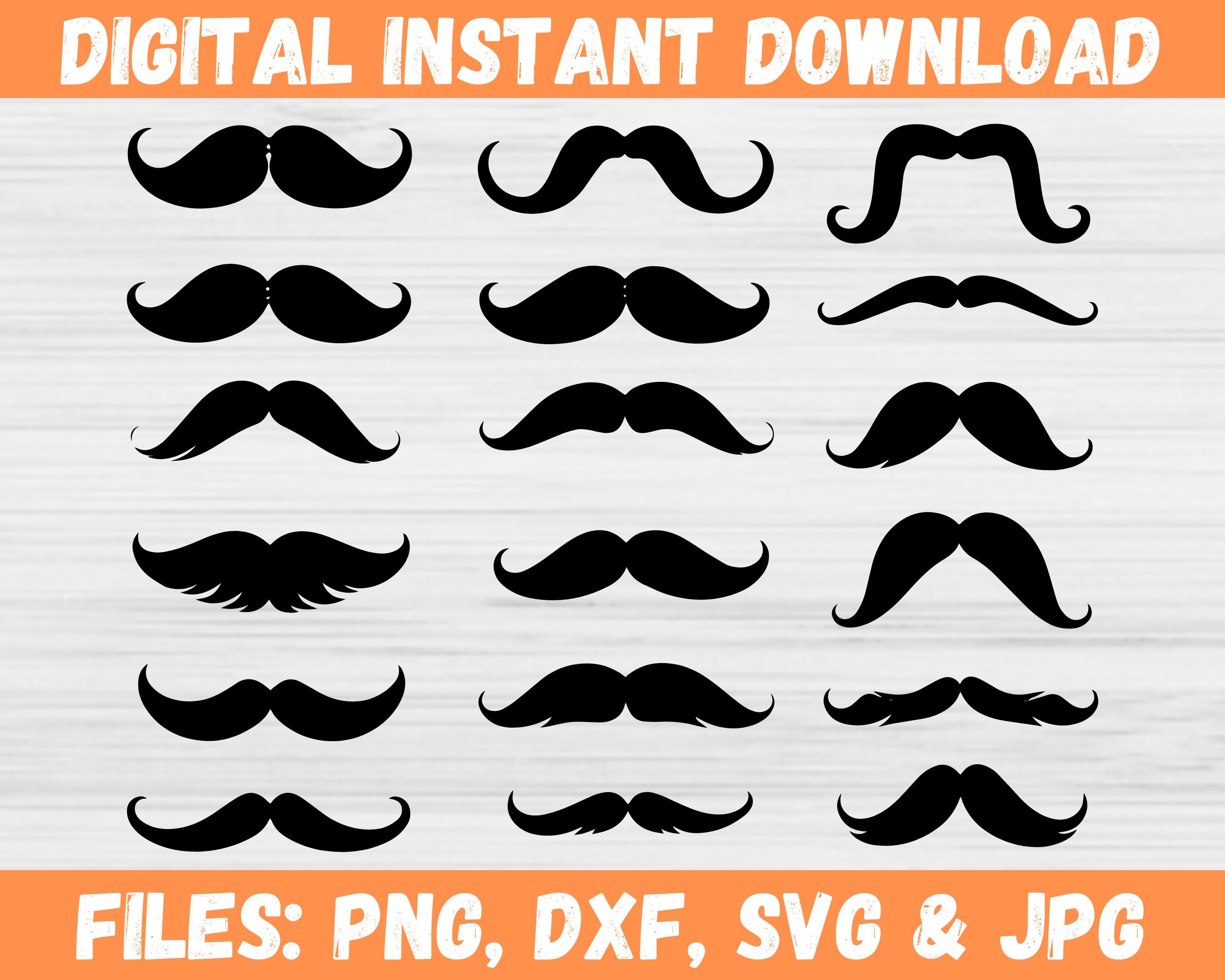 Mustache Beard Clipart Vector - Stylish Designs for Crafts and Pattern ...