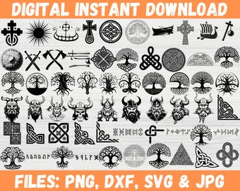 Vikings Svg Bundle, Celtic Svg Bundle, Celtic Knot Svg, Celtic Tree Svg ...