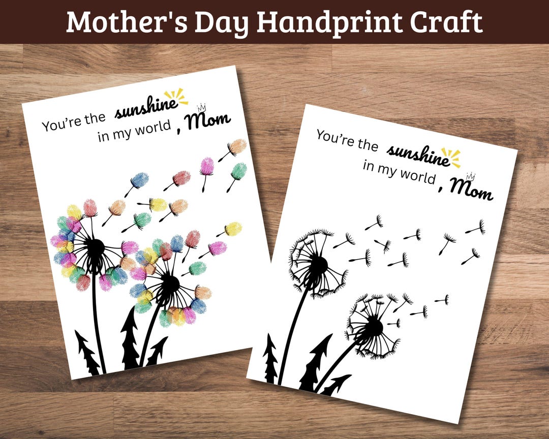 Mother’s Day Handprint Craft Bundle, Printable Art for Toddlers ...