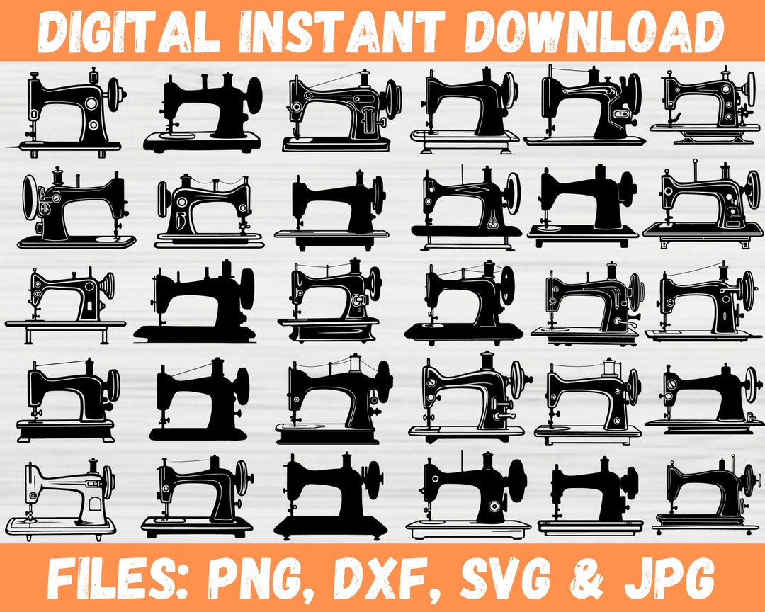 Sewing Machine SVG Bundle - Sewing, Thread, Tailor Quilt Sewing ...