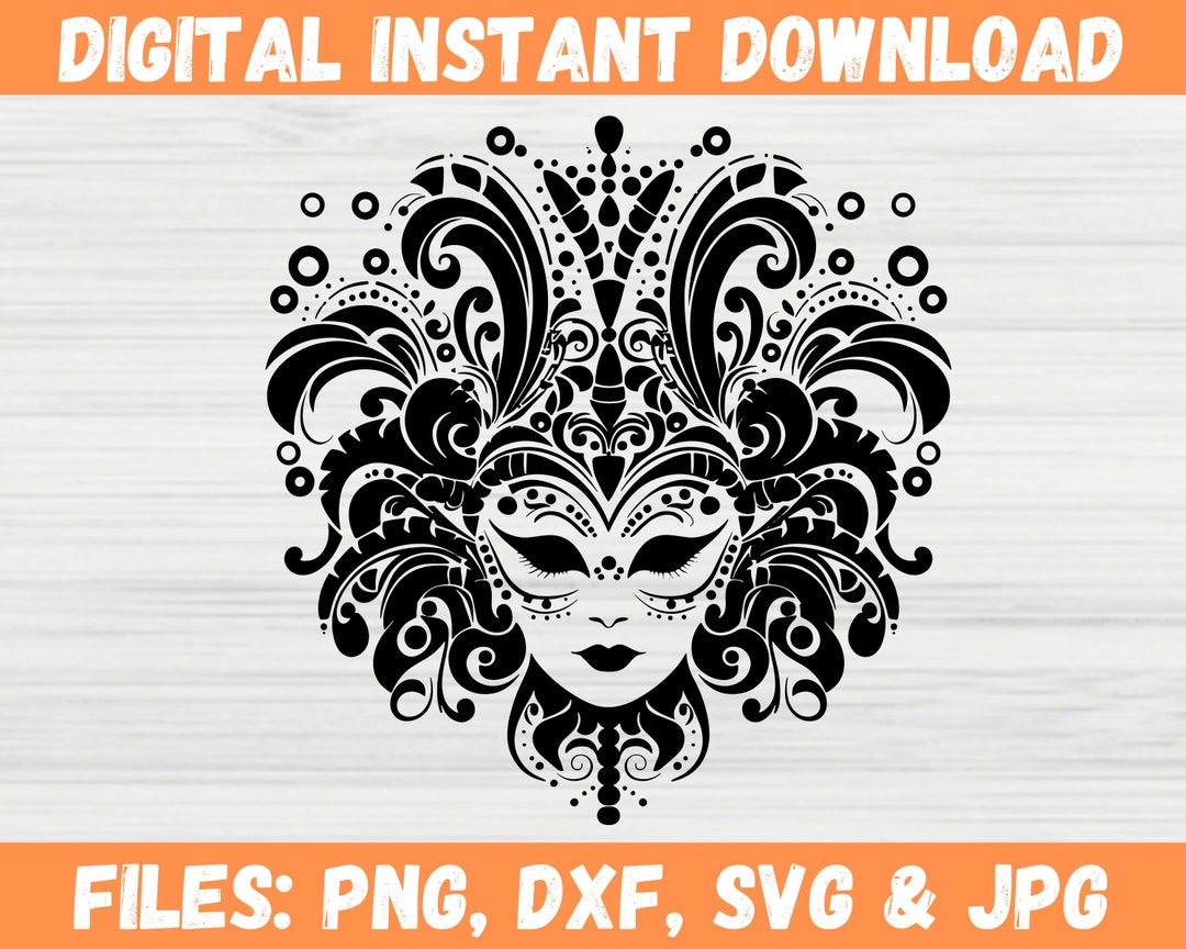 Mardi Gras Mask SVG, Carnival Mask SVG, Masquerade Mask SVG, Venetian ...