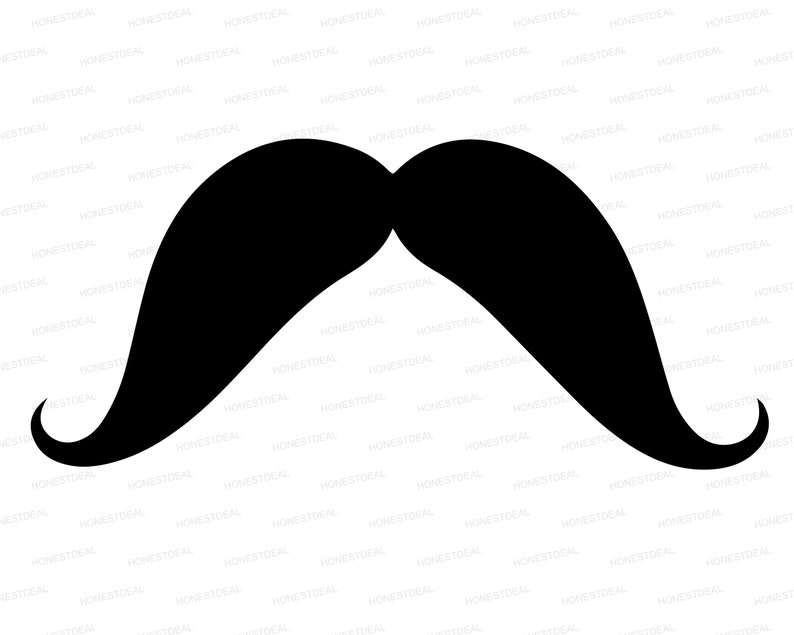 Mustache Beard Clipart Vector Stylish Designs for Crafts and - Etsy