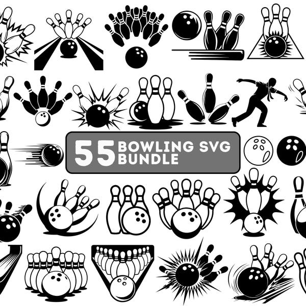 Bowling Svg - Etsy