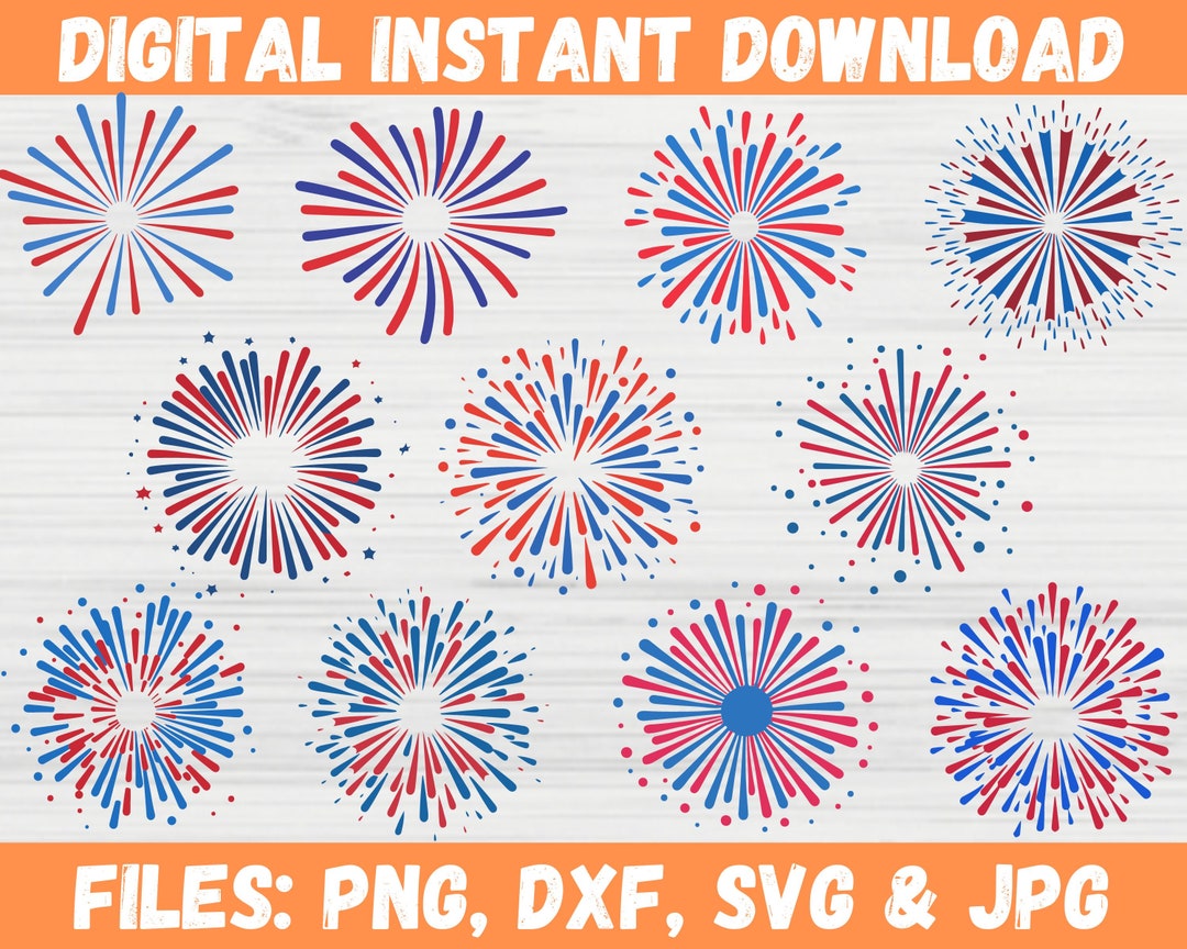 USA Firework America SVG, Commercial Use, Firecracker Clipart ...